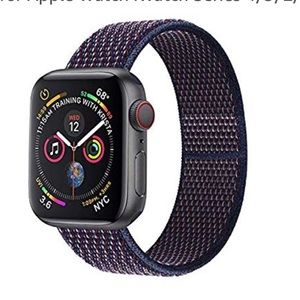 OEM Apple | Accessories | New Apple Watch Band Indigo 42 44mm Velcro ...